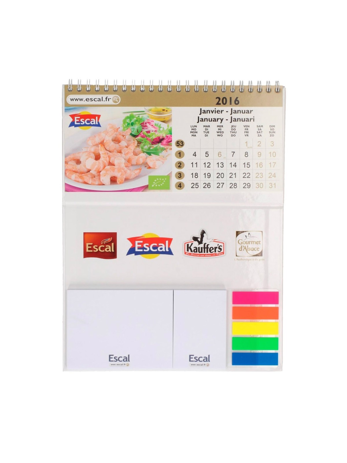 Calendrier et post-it publicitaire - OJM Diffusion