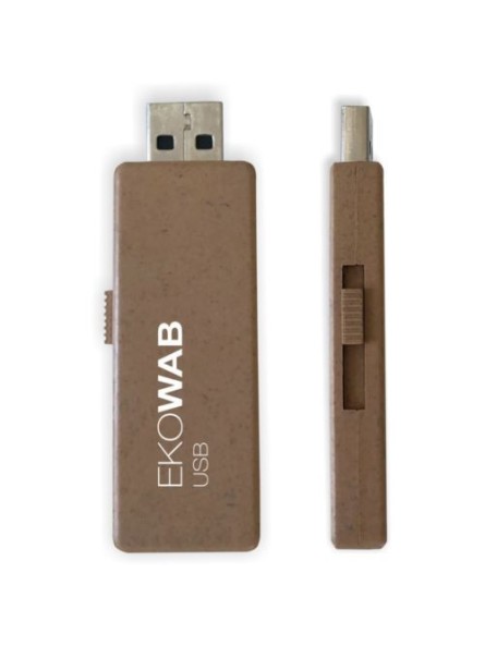 Clé USB publicitaire coque biodégradable - Goodie écologique
